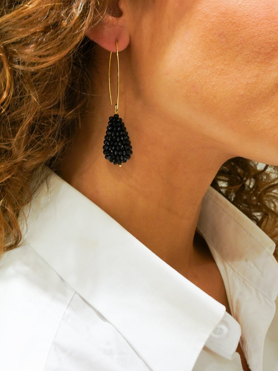 | Zwarte oorbellen Amy Glassberry Cone S | Lott Gioielli